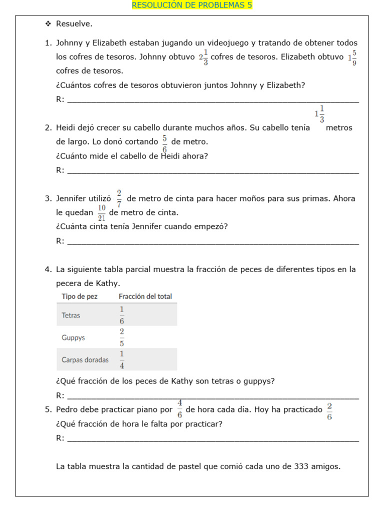 01-05-20-Matemáticas - Resolución de Problemas 5 | PDF
