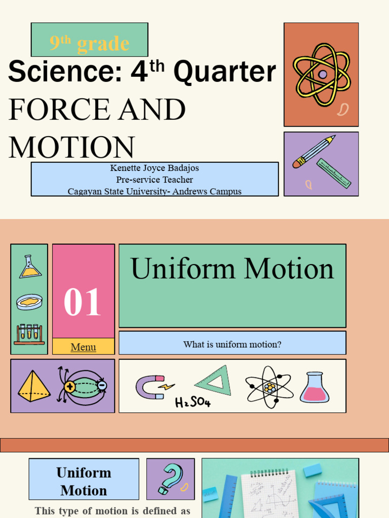 Science 9 Quarter 4 Lesson 1 | PDF | Acceleration | Velocity