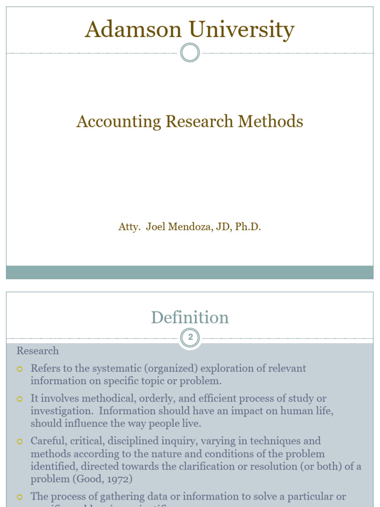 Accounting Research | PDF | Information | Methodology