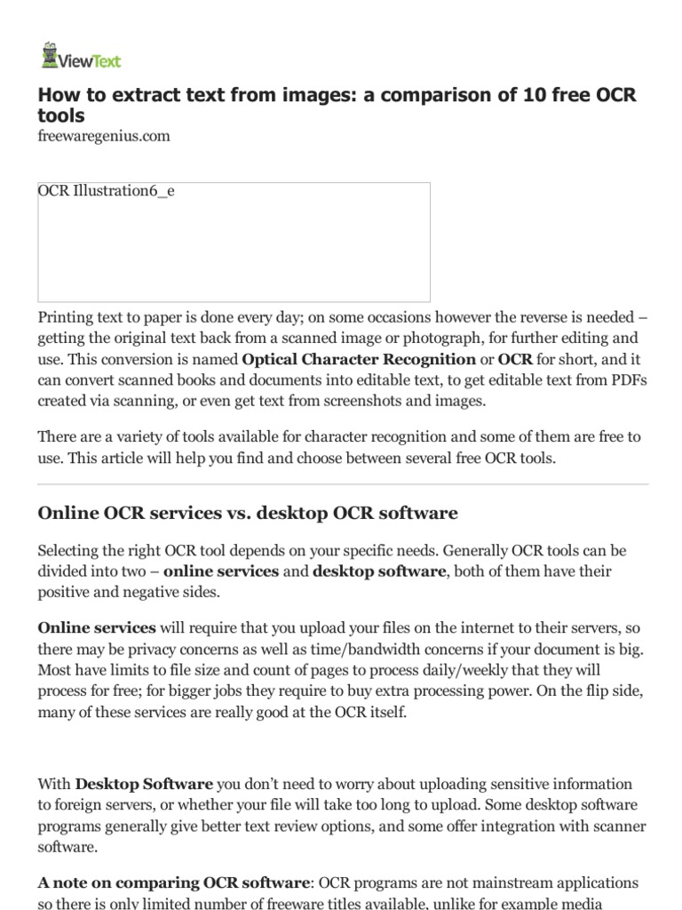 Extracting Text From Images | PDF | Optical Character Recognition | Portable Document Format