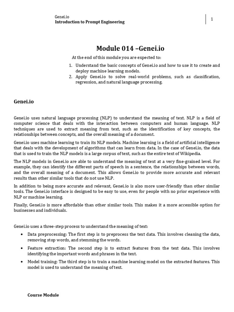 Prompt Engr - Module 14 | PDF | Machine Learning | Artificial Neural Network
