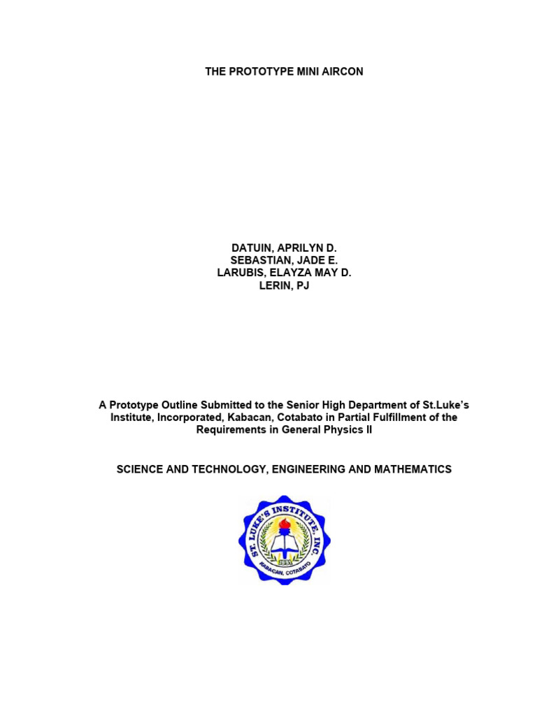 Physics Prototype | PDF | Air Conditioning | Do It Yourself