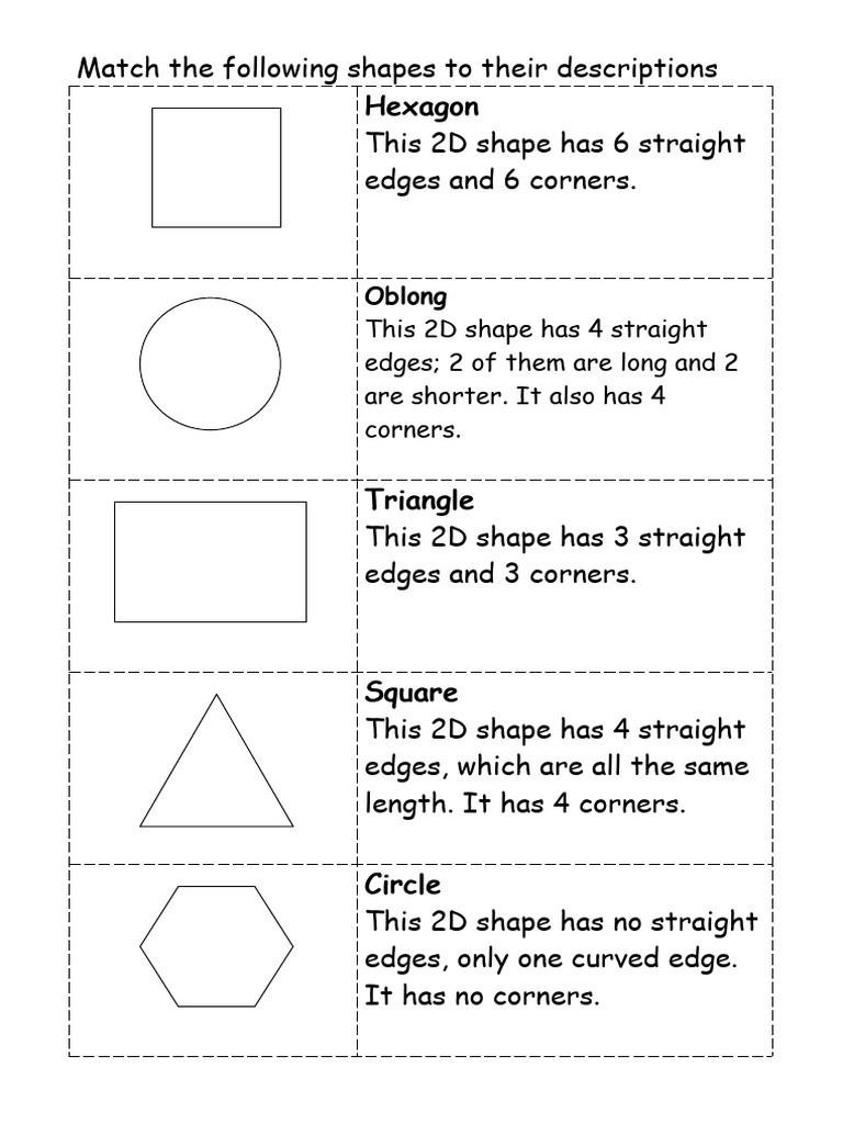 Shape Properties Match | PDF | Shape | Rectangle
