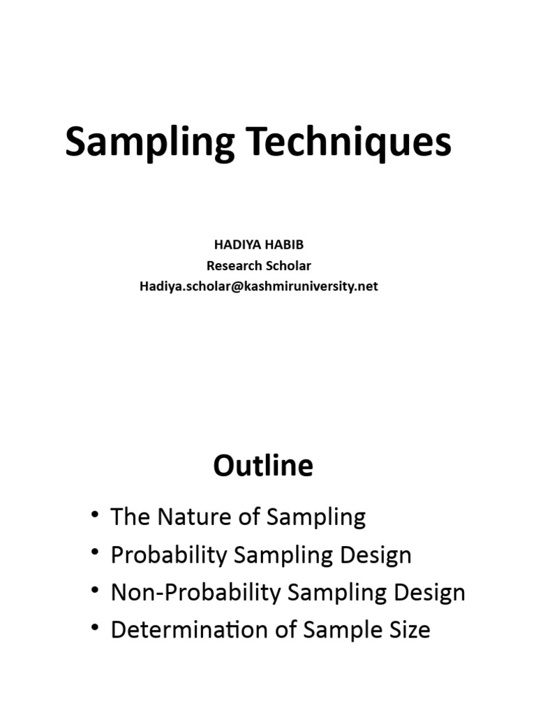 Sampling Ppt Pdf Sampling Statistics Survey Methodology