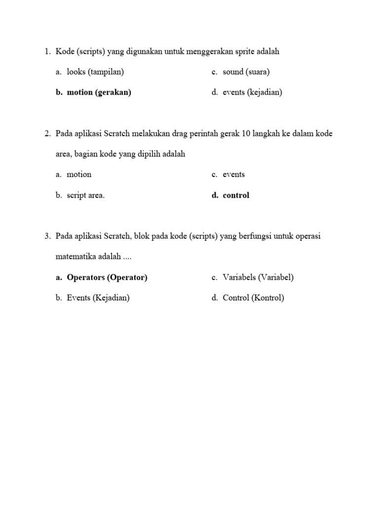 Kelas 7 Latihan Soal Algoritma Dan Pemrograman | PDF