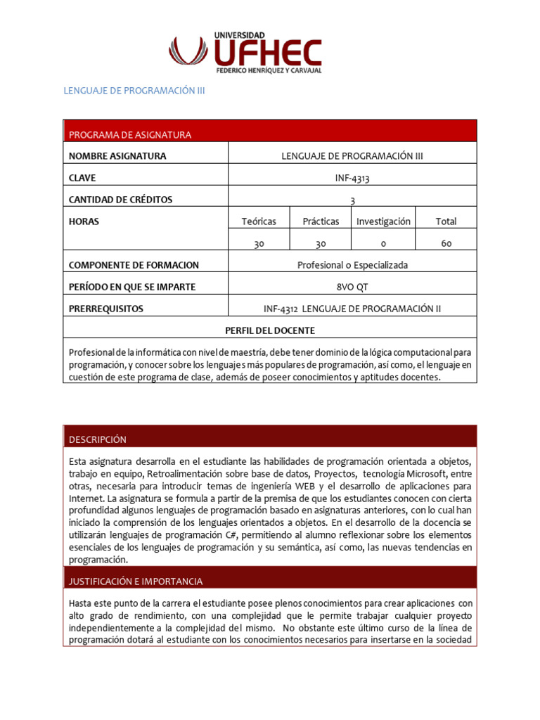 Lenguajes de Programacion III | PDF | Software | Ingeniería de software