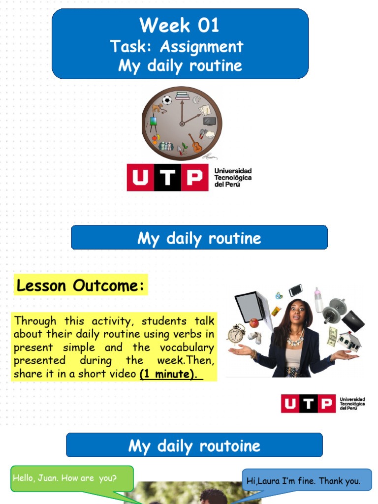 Week 01- Task Assignment -My Daily Routine_TMHYXB | PDF | Human Communication | Syntax