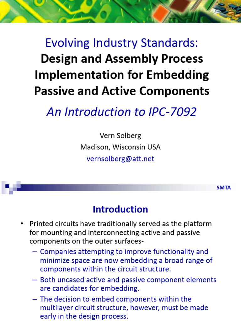 Dokumen - Tips - Ipc 7092 Evolving Industry Standards Smta Evolving Industry Standards Design ...