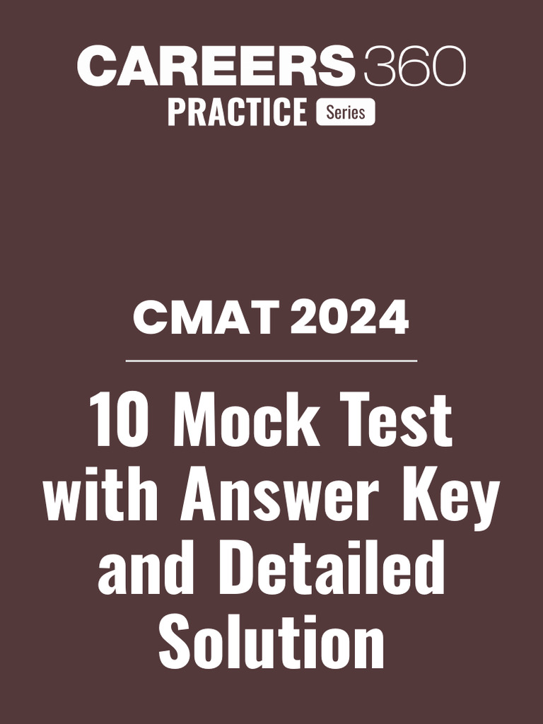 CMAT 2024: 10 Mock Tests with Solutions | PDF | Entrepreneurship ...