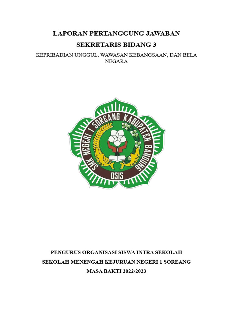 Contoh Penulisan LPJ Sekbid 3 Fix | PDF