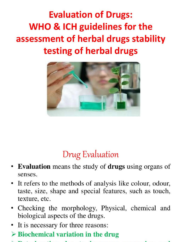 Evaluation of Herbal Drugs | PDF
