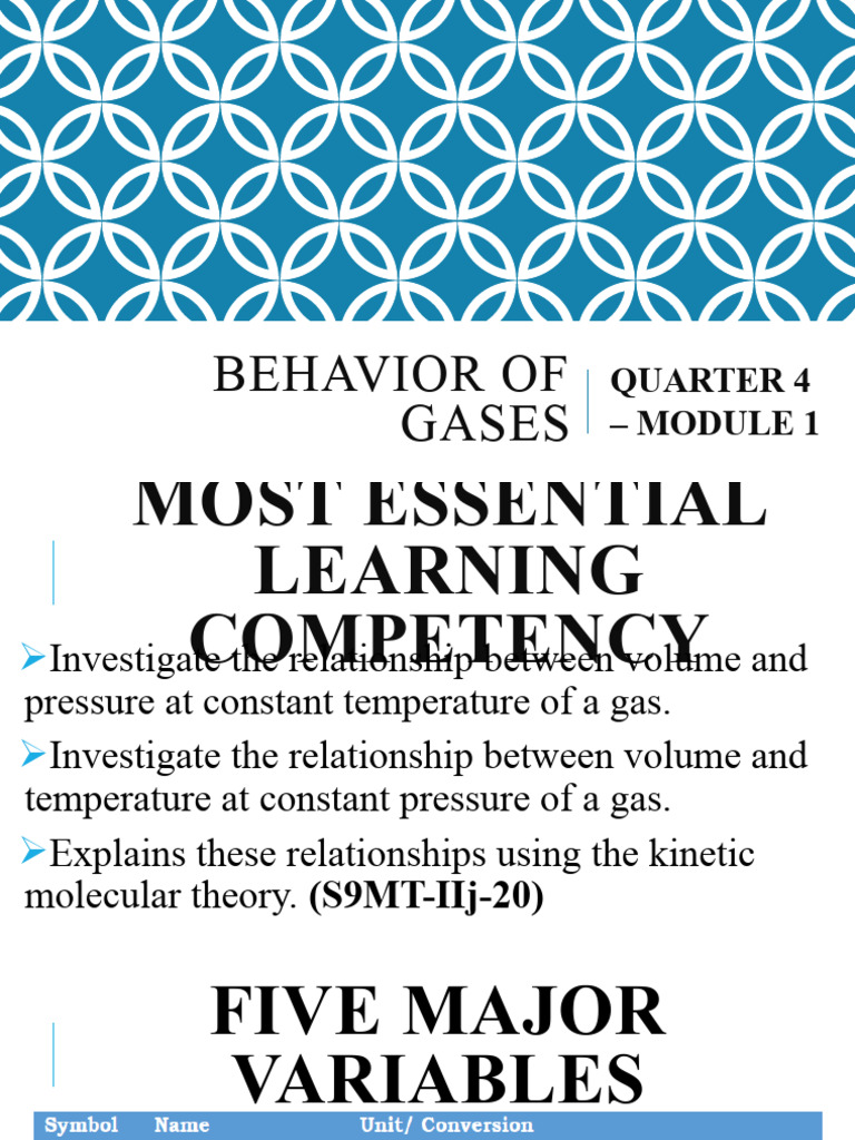 Q4 Behavior of Gases | PDF | Gases | Temperature