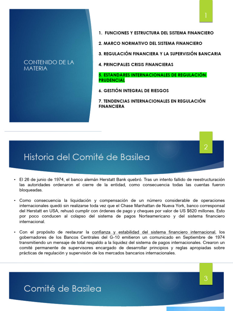 FN 410 Regulación Financiera Unidad 5 Estandares Internacionales | PDF | Basilea Ii | Basilea Iii