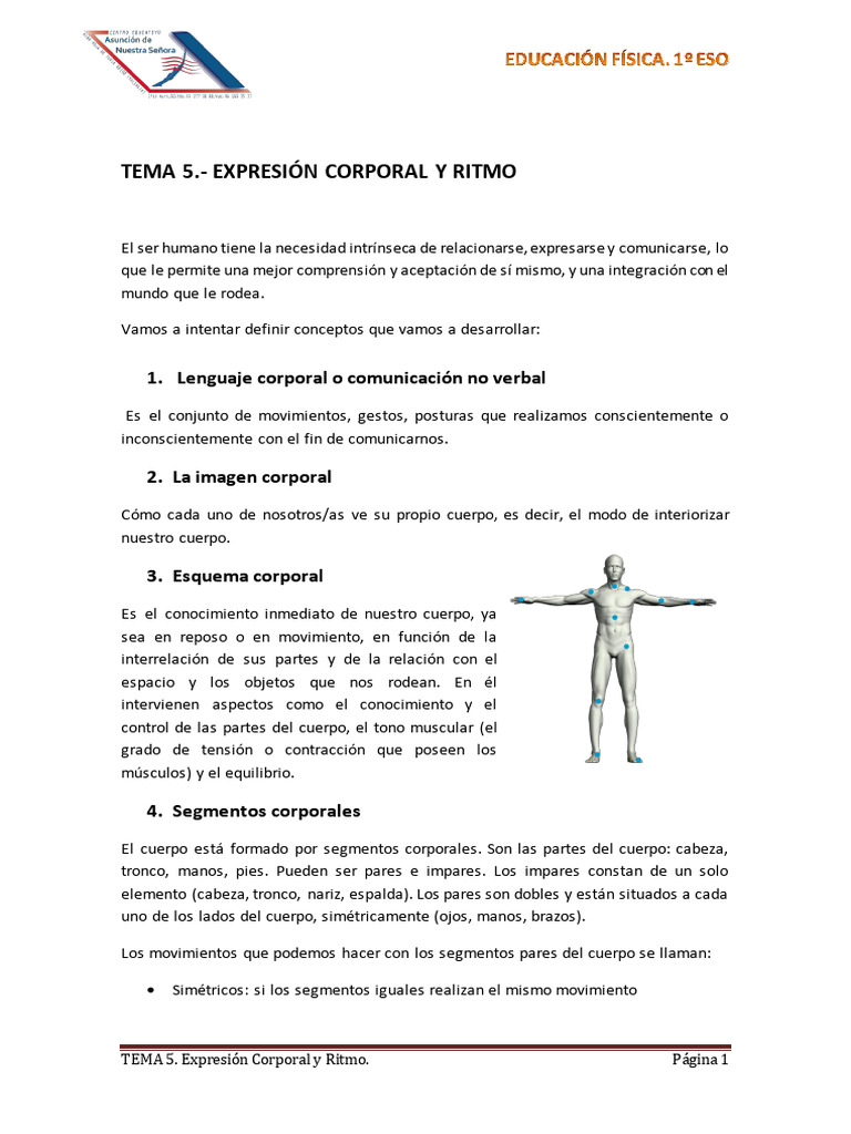 Tema 5 Expresic3b3n Corporal y Ritmo | PDF | Bailes | Ritmo