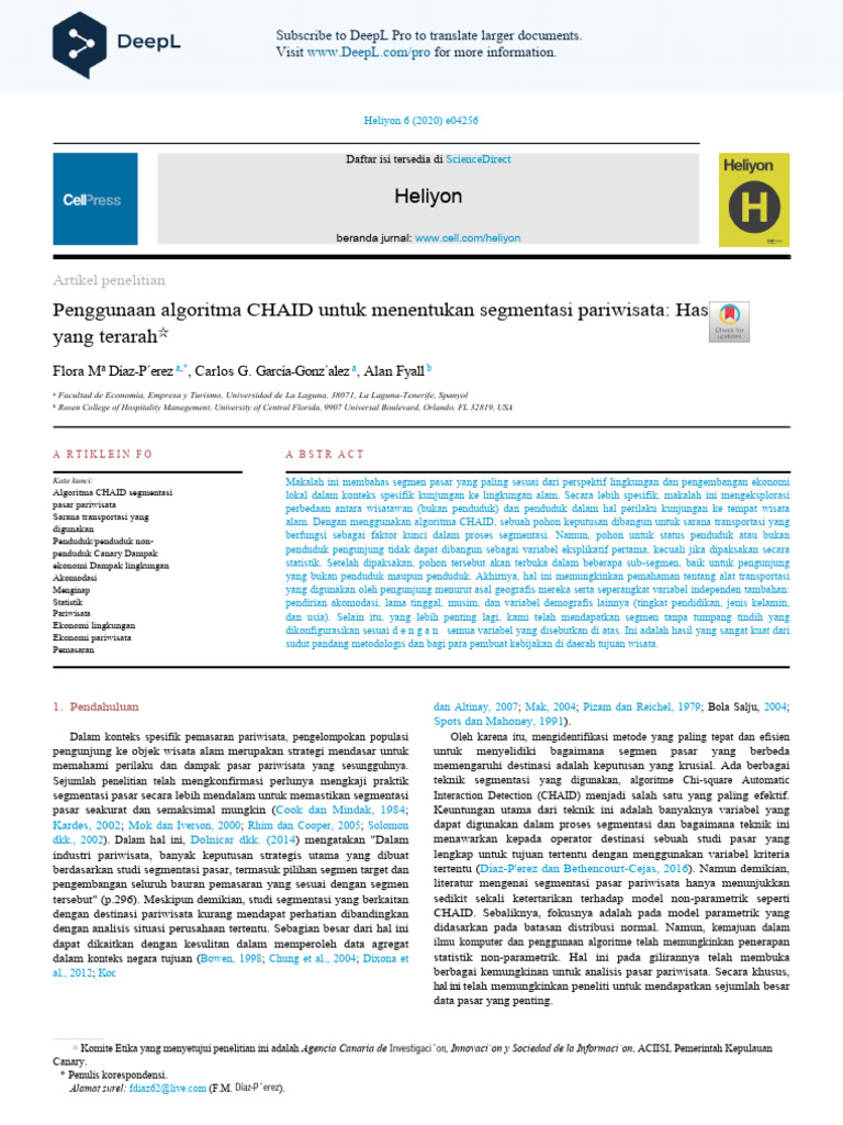 The Use of The CHAID Algorithm For Determining Id | PDF