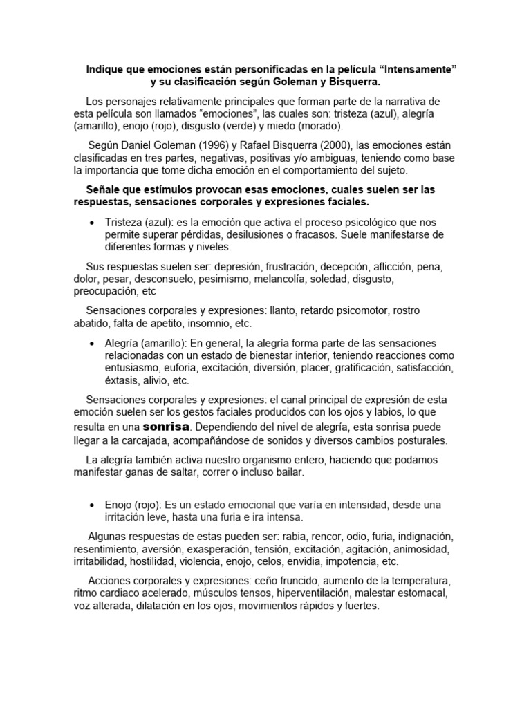 Emociones | PDF | Las emociones | Temor