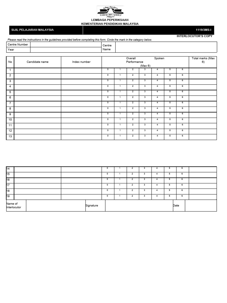 Speaking Score Sheet | Download Free PDF | Linguistics