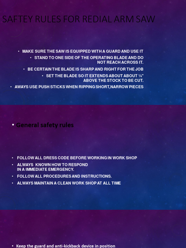 Raheem Benjamin Presentation On Saftey Rules | PDF