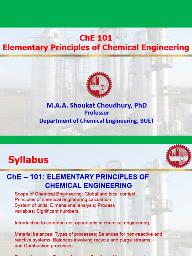 Introduction To Chemical Engineering | PDF | Engineering | Chemical ...