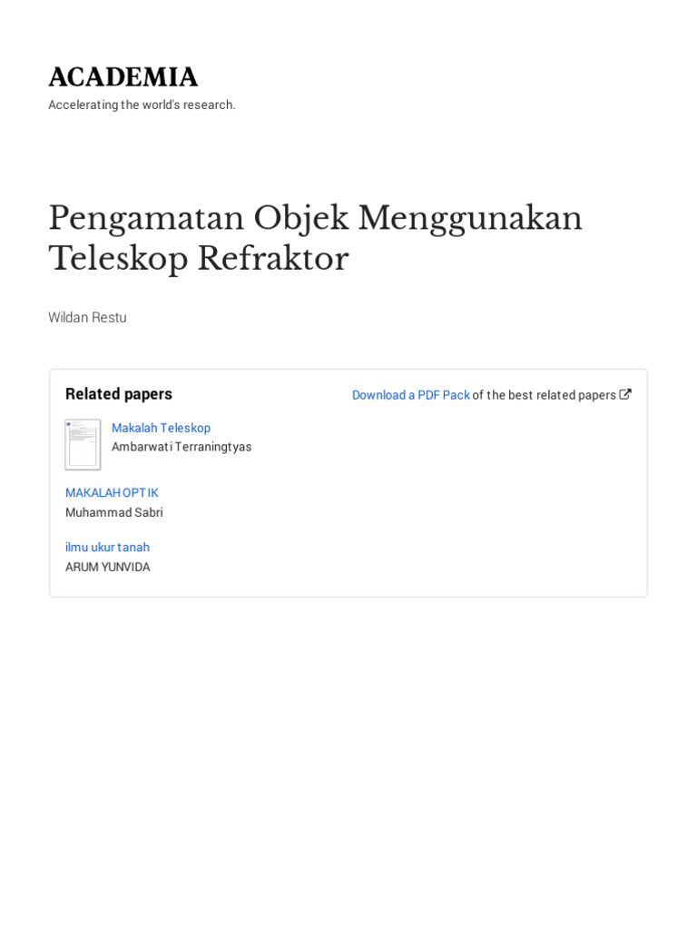 LAPORAN PRAKTIKUM PENGAMATAN OBJEK LANGIT-with-cover-page-v2 | PDF LAPORAN PRAKTIKUM PENGAMATAN OBJEK LANGIT-with-cover-page-v2 | PDF