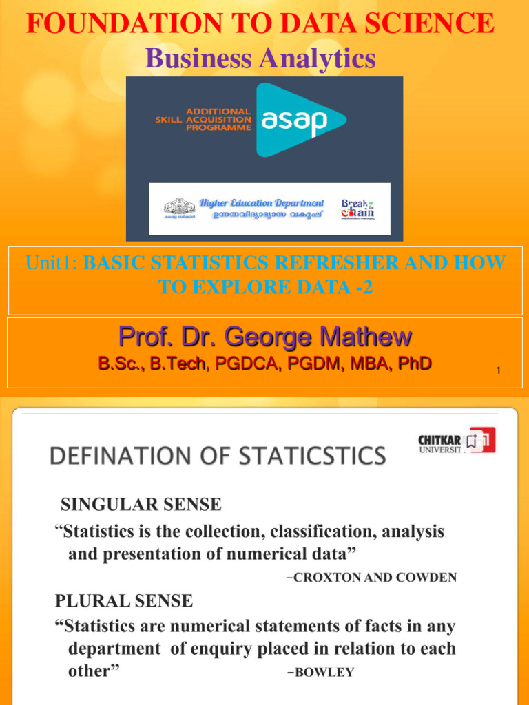 Business Analytics: Key Statistical Measures | PDF | Mean | Standard Deviation