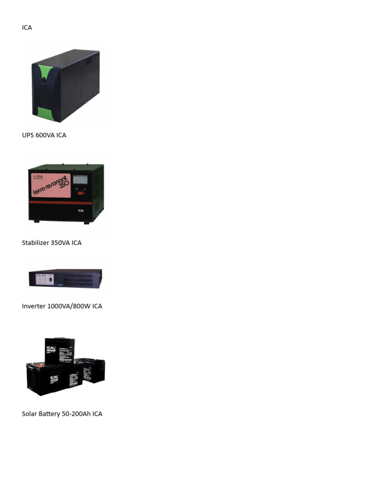 ICA Power Solutions and Products | PDF