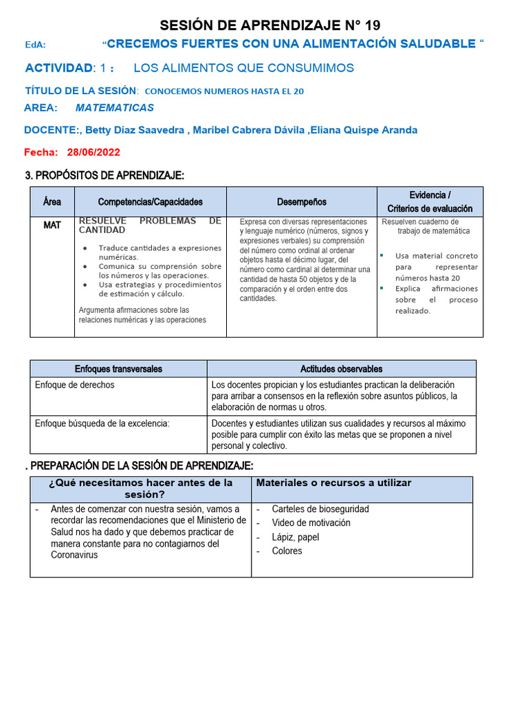Sesión de Aprendizaje Viernes 17 | PDF | Aprendizaje | Maestros