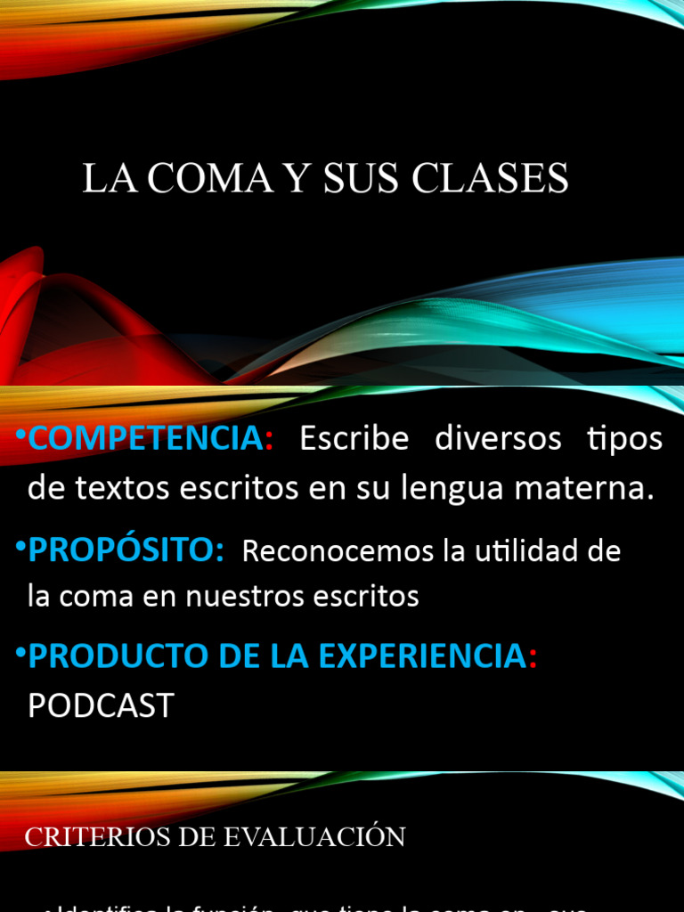 6 Coma y Sus Clases | PDF