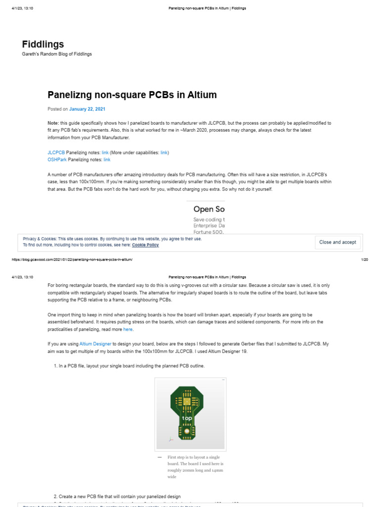 Panelizng non-square PCBs in Altium _ Fiddlings | PDF | Printed Circuit ...
