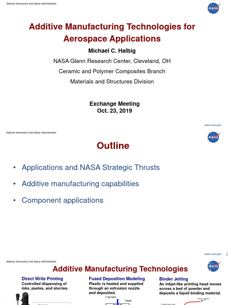AM Technologies for Aerospace Applications | PDF | 3 D Printing ...