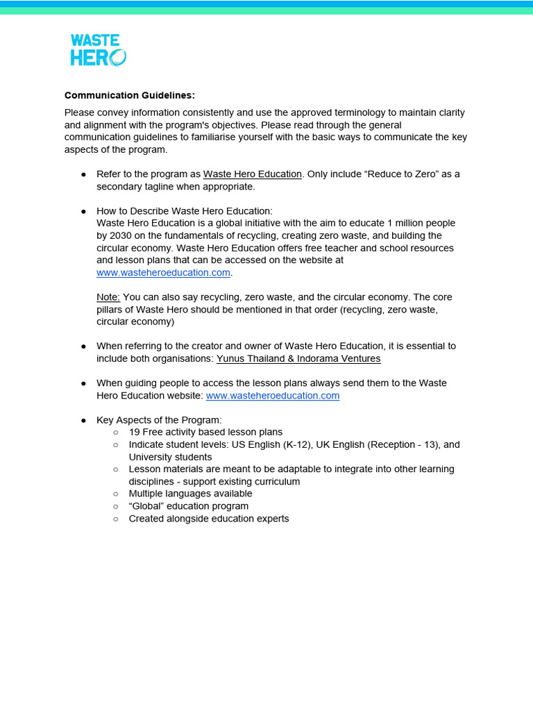 5_Waste Hero Logo Guidelines (P4) | PDF