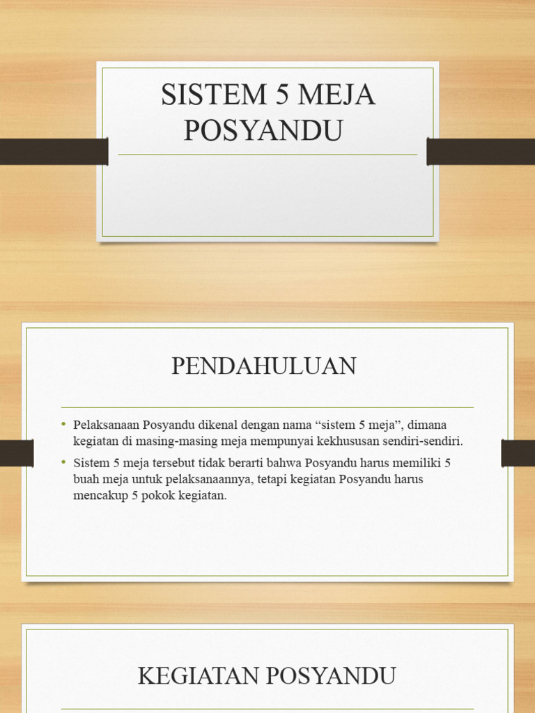 Sistem 5 Meja Posyandu | PDF