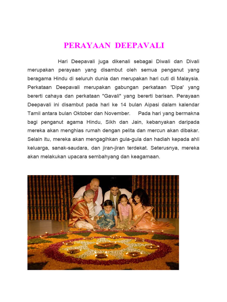 Perayaan Deepavali | PDF