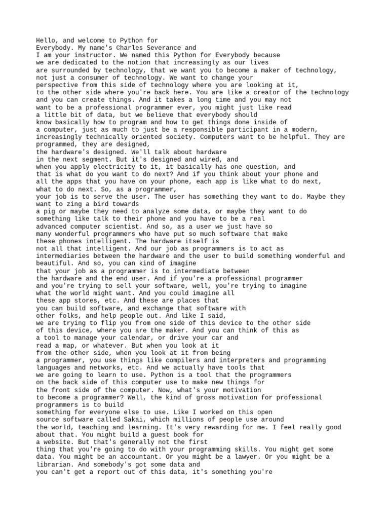 01 - 1 1 Why Program - en | PDF | Programmer | Computer Program