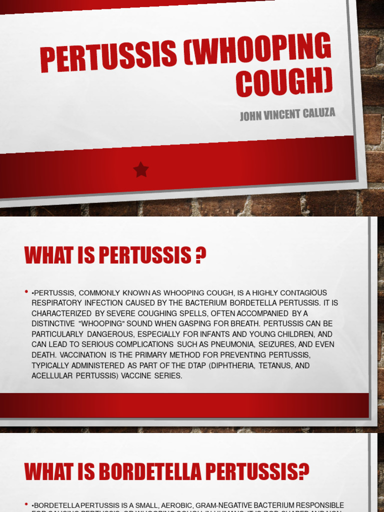 Pertussis Whooping Cough | PDF | Cough | Medical Specialties