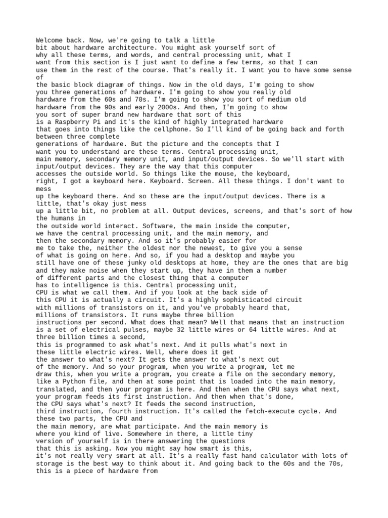 02 - 1 2 Hardware Overview - en | PDF | Computer Data Storage | Programming