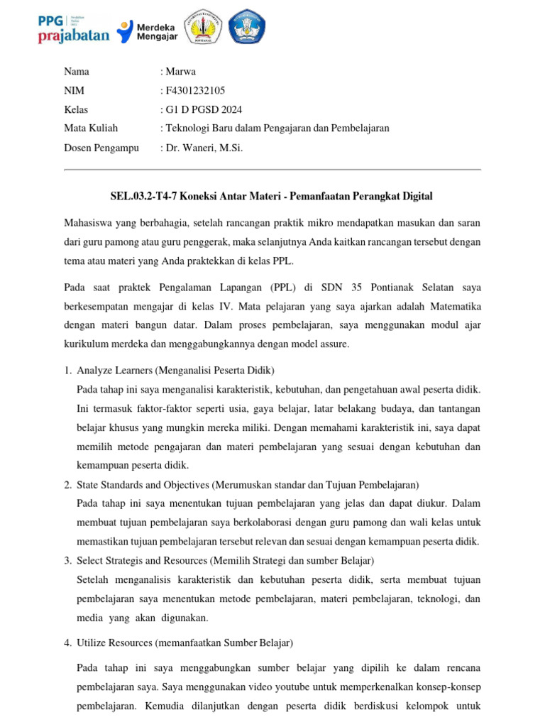 T4-Koneksi Antar Materi | PDF