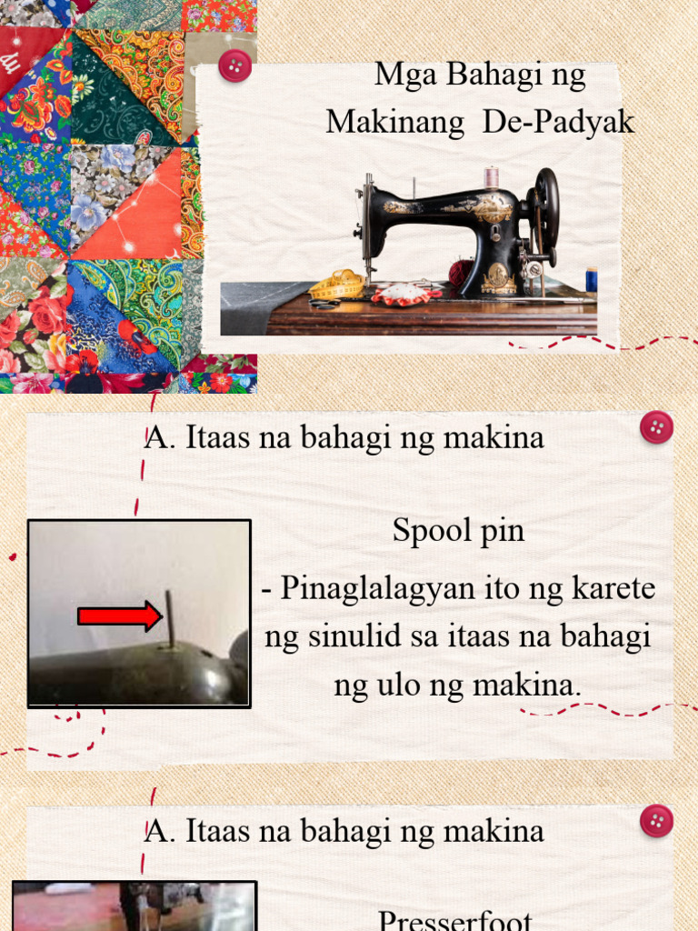 Mga Bahagi NG Makinang De-Padyak | PDF