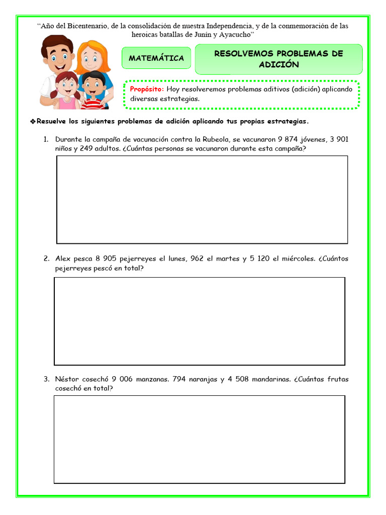 Ficha Viern Mat Resolvemos Problemas de Adición | PDF