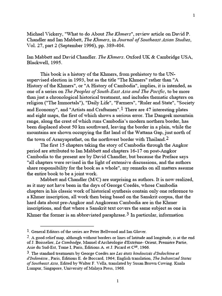 Vickery1996what Is Chenla 1996 | PDF | Angkor | Khmer People