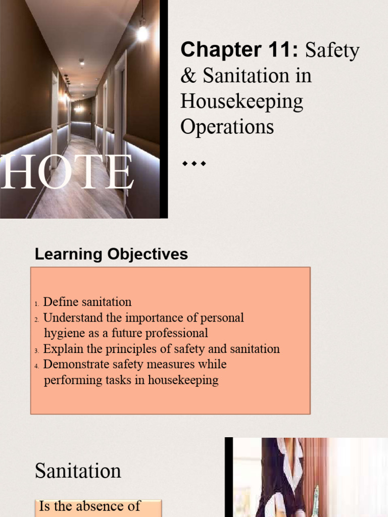 Chap 11 (Safety and Sanitation in Housekeeping Operations) | Download ...