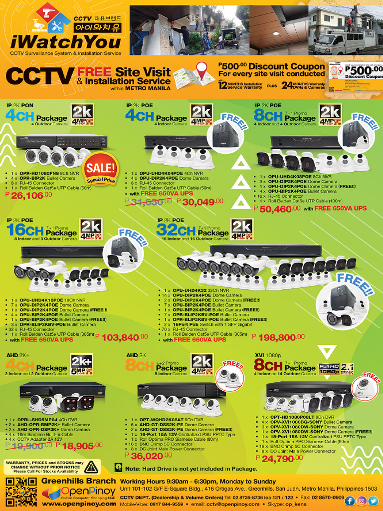 Pricelist CCTV Products | PDF