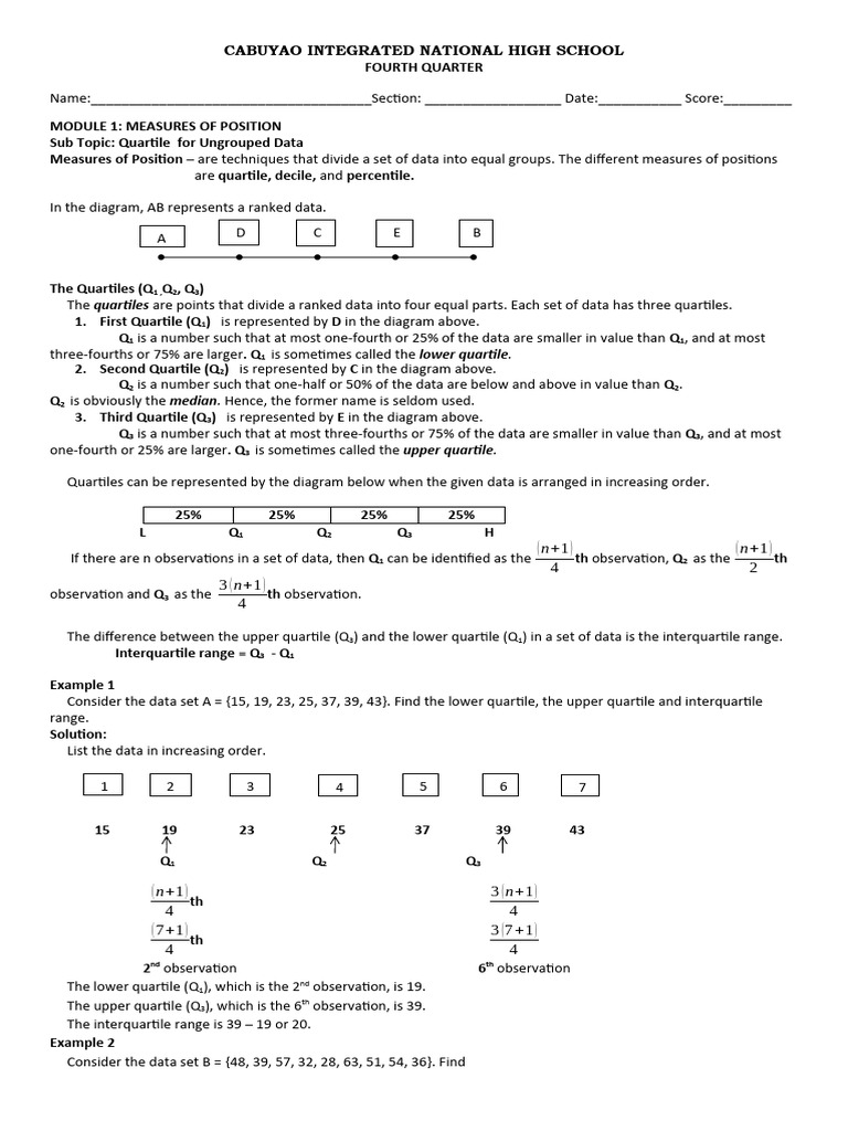 MODULES 4th Quarter 2023 2024 | PDF | Quartile