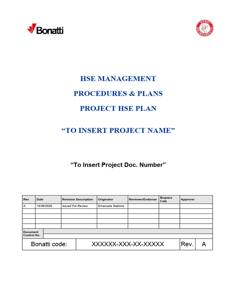HSE Management Plan Overview | PDF | Occupational Safety And Health ...