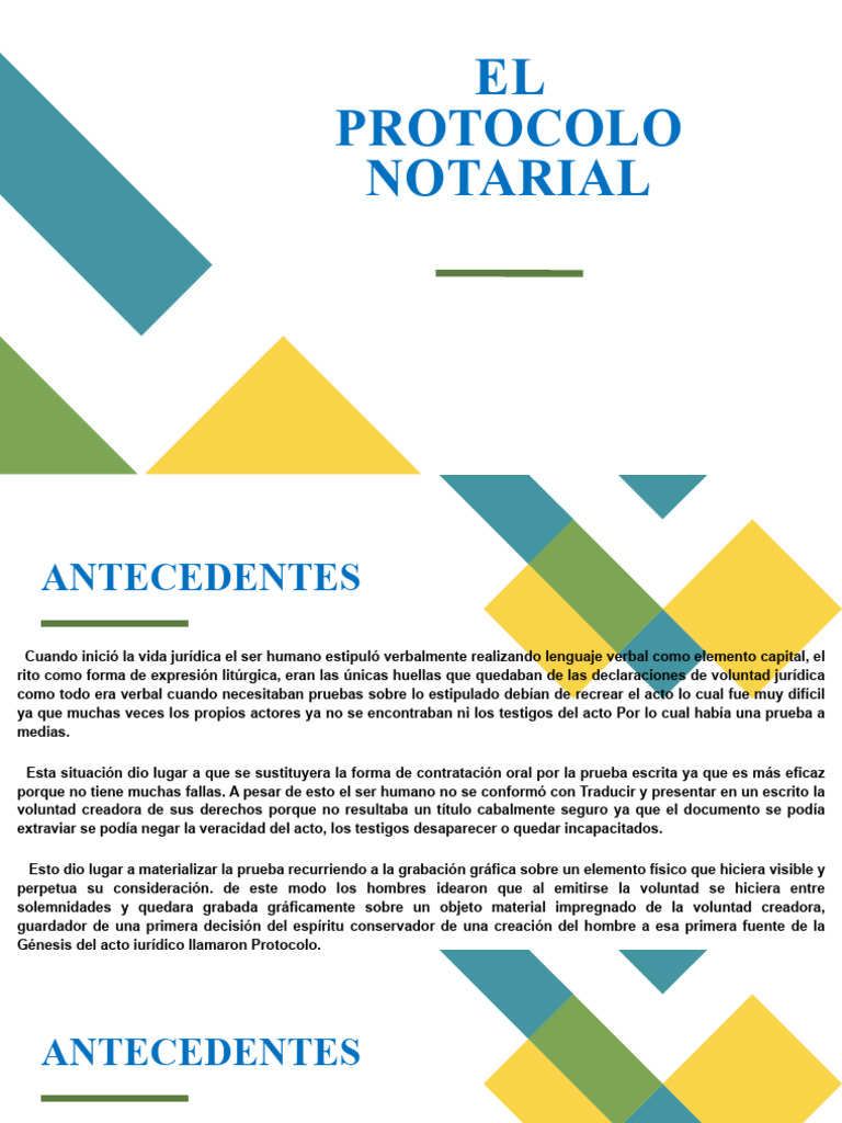 El Protocolo Notarial | PDF