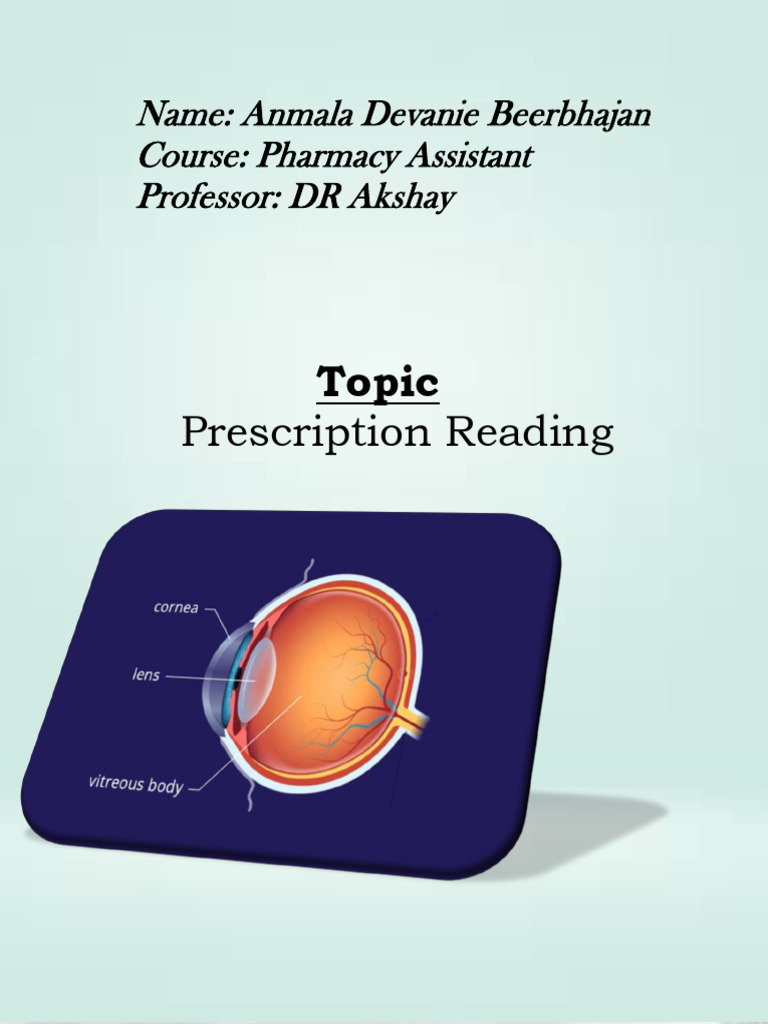 Prescription reading | PDF | Glasses | Ophthalmology
