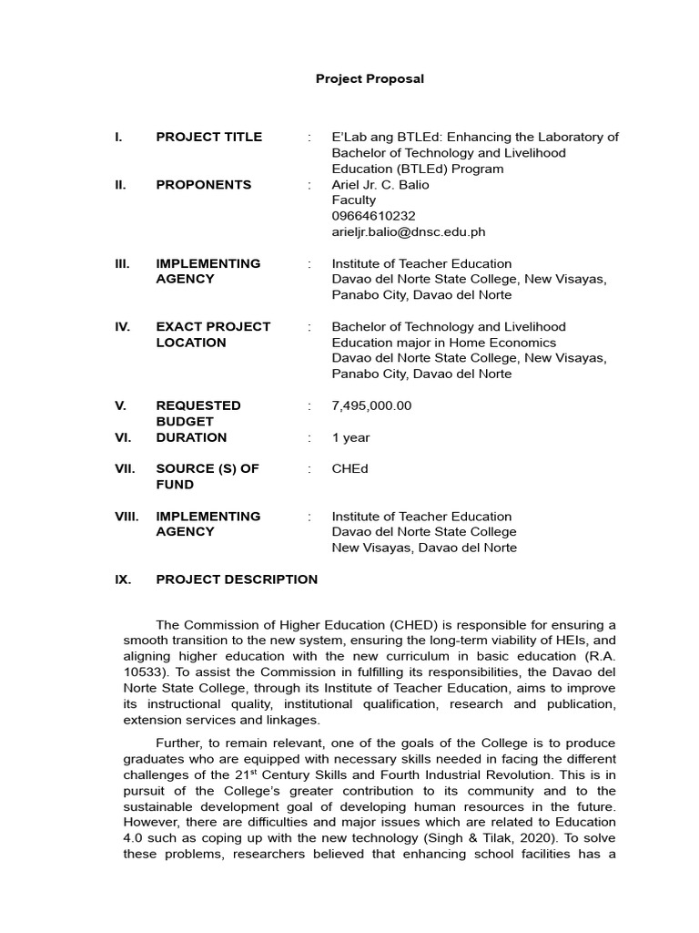 Balio - Project Proposal | PDF | Sewing | Dishwasher