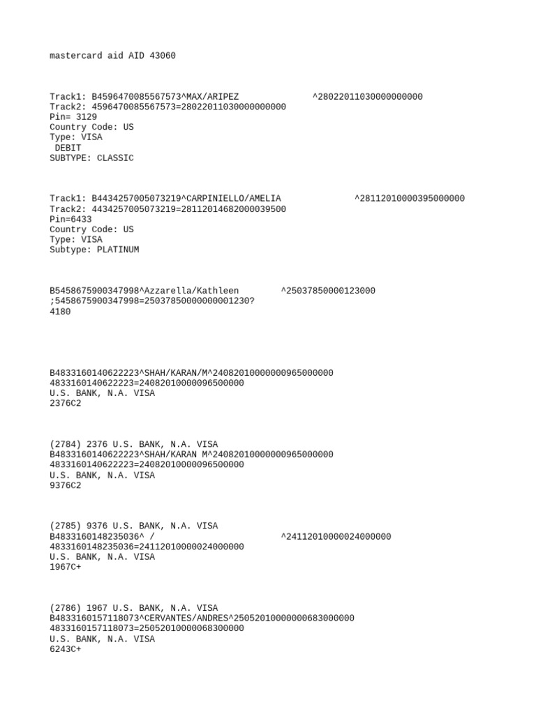 Dumps | PDF | Visa Inc. | Debit Card