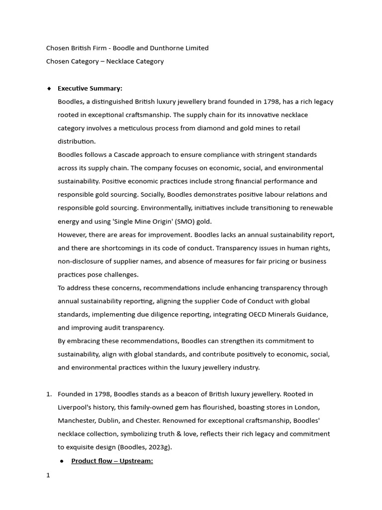 Final Assignment 1 - SCM | PDF | Sustainability | Supply Chain
