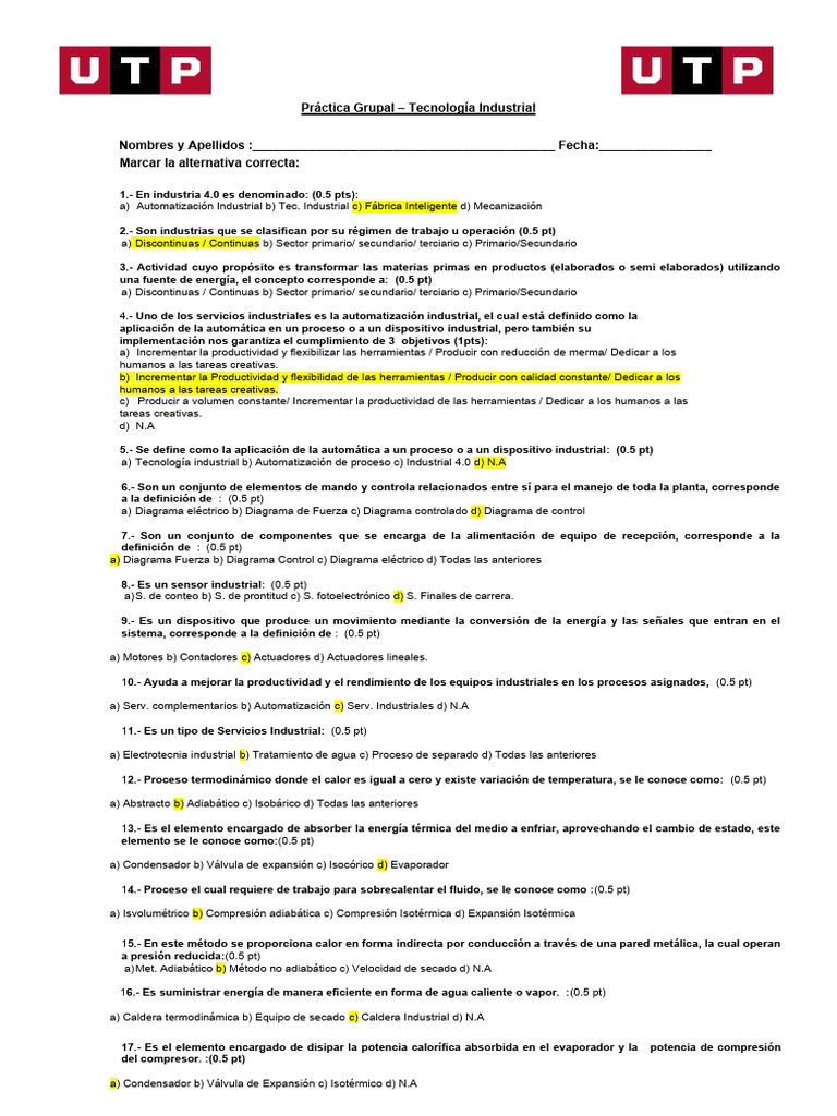 Practica TEC IND Resueltos | Descargar gratis PDF | Mecánica de Medios Continuos | Termodinámica